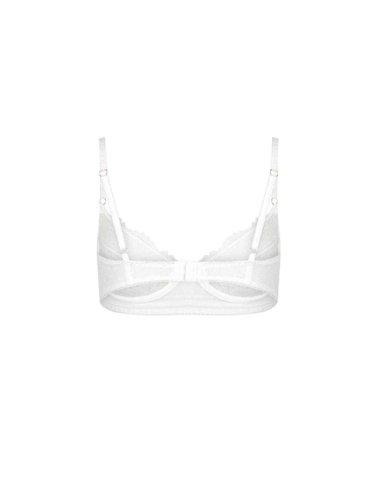 White Lace Balconette Bra | Flirty Floral Detailing – Kotomi